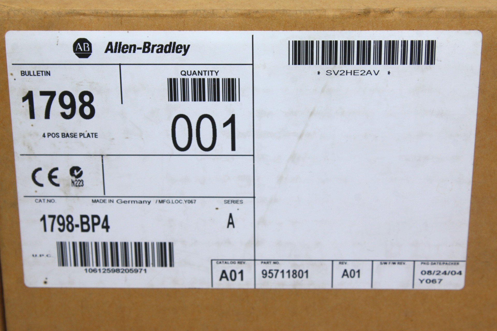 ALLEN BRADLEY 1798-BP4 FLEX ARMOR I/O - JA Jordan Anwar EST.