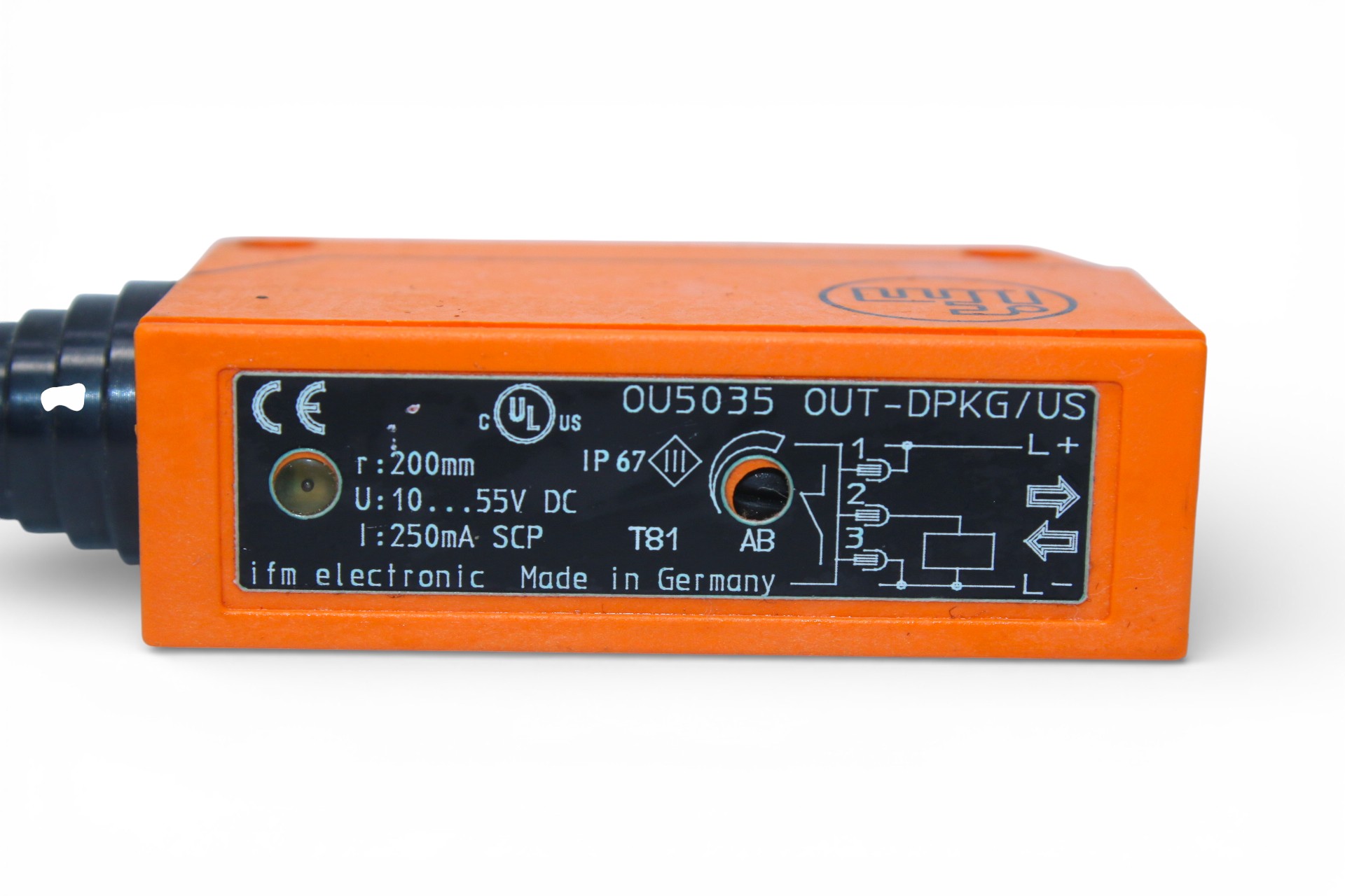 IFM OU5035 DIFFUSE REFLECTION SENSOR OUT-DPKG/US-100-DPO - JA Jordan ...