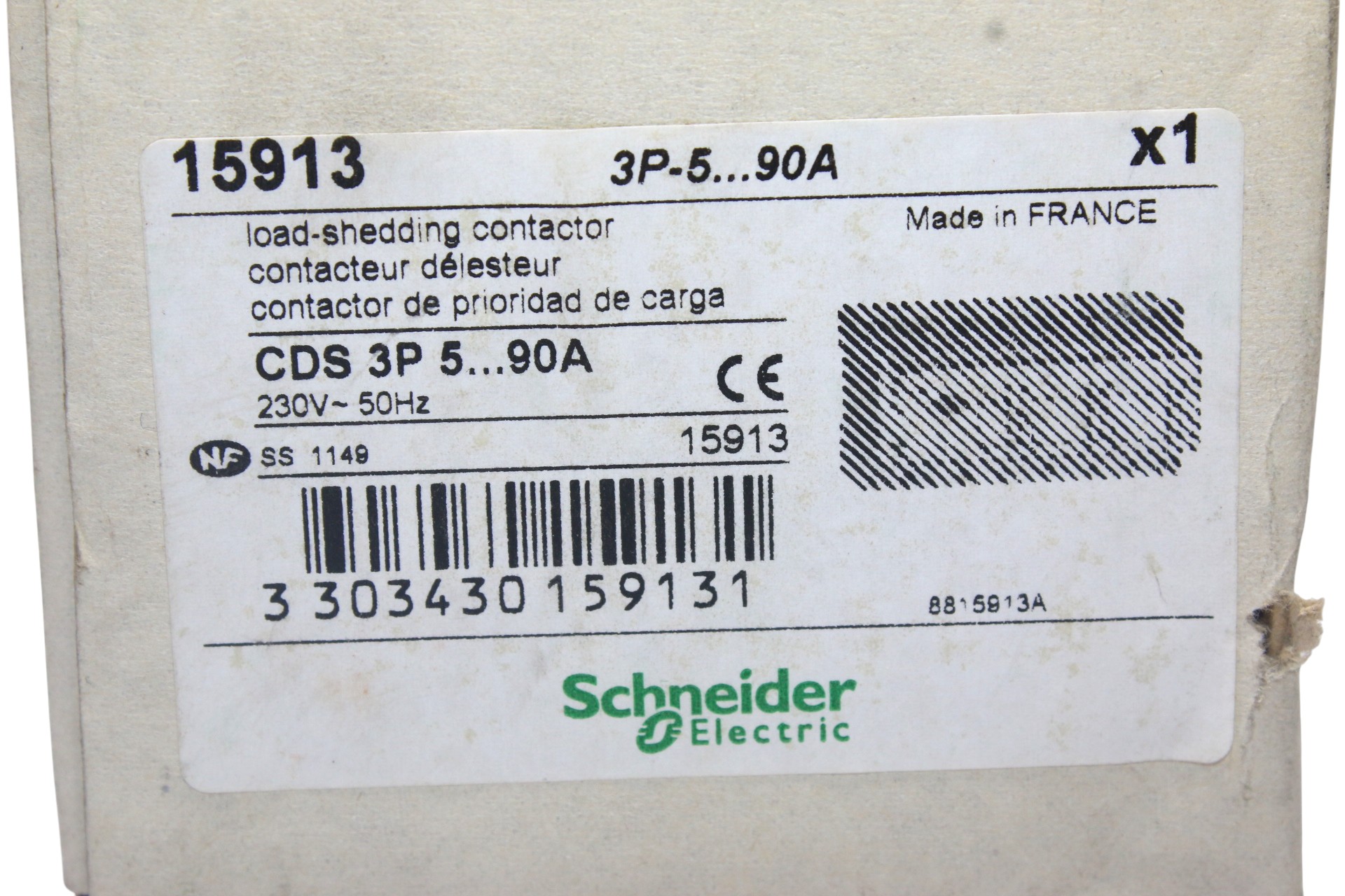 SCHNEIDER CDS THREE-PHASE LOAD-SHEDDING CONTACTOR 15913 - JA Jordan ...
