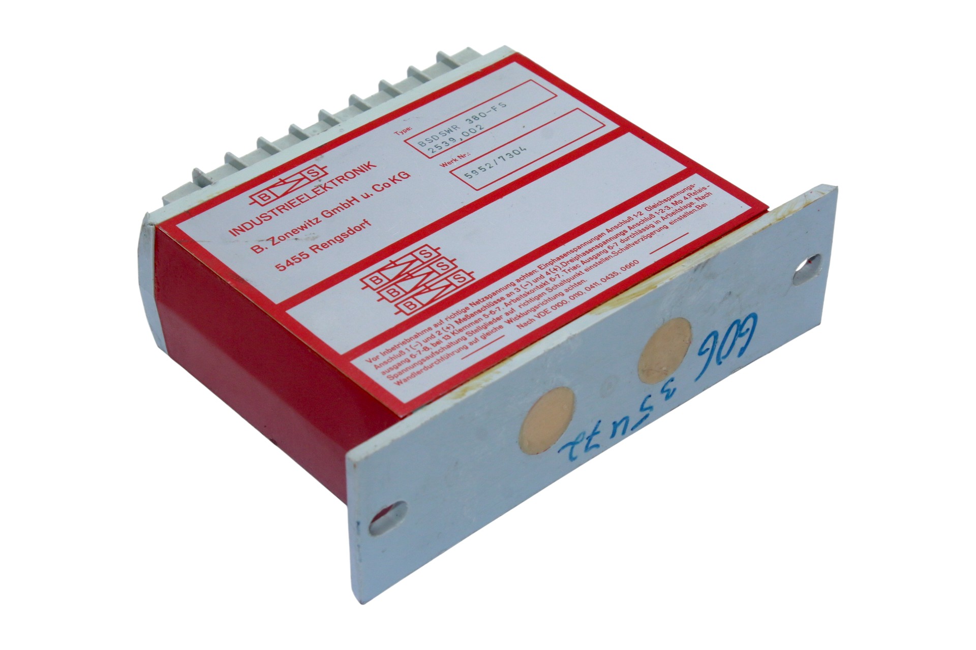 INDUSTRIE ELEKTRONIK BSD SWR 380-FS THREE PHASE S-GUARD - JA Jordan ...