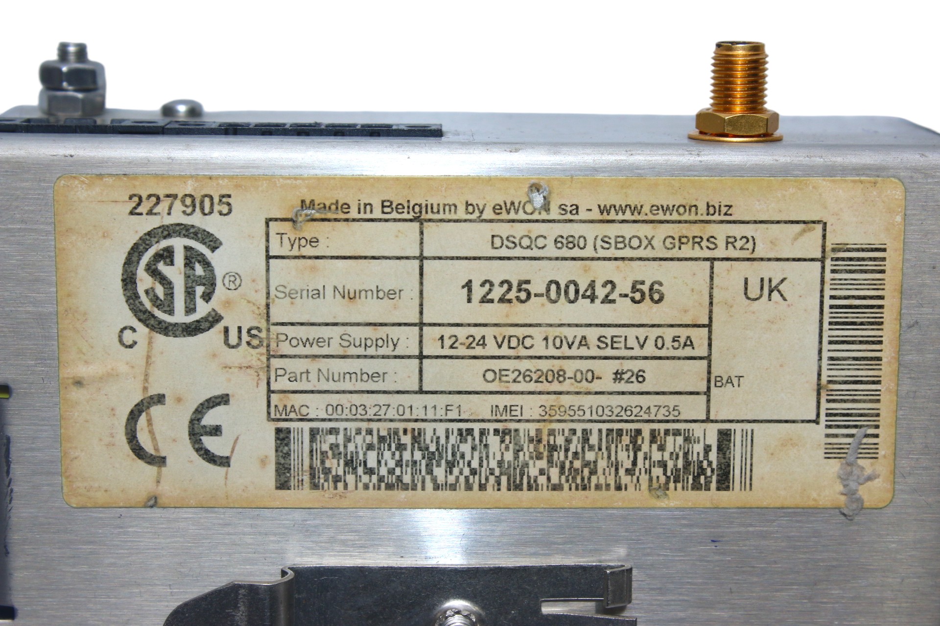 ABB DSQC 680 REMOTE SERVICE BOX 3HAC043053-001/00 - JA Jordan Anwar EST.