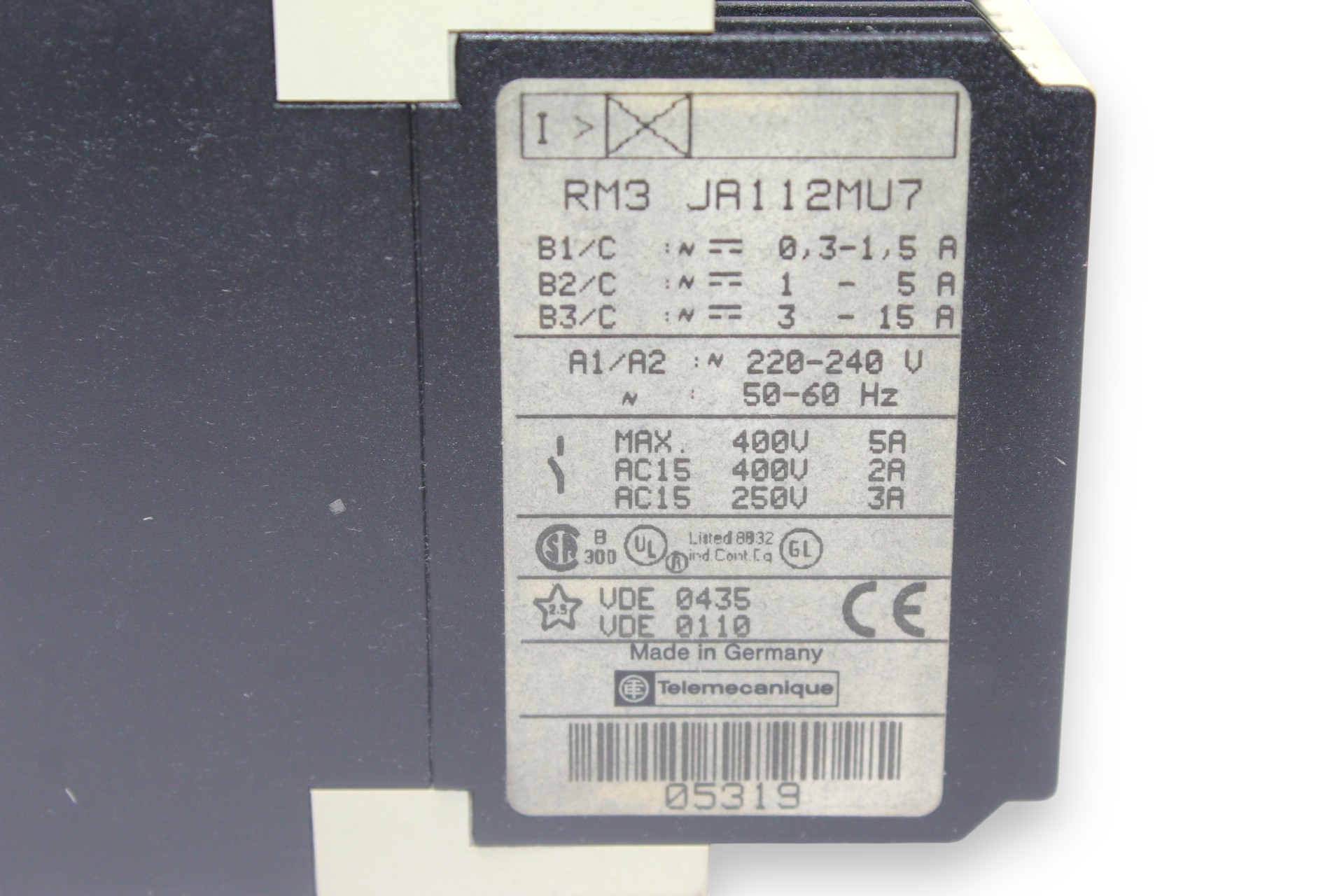 TELEMECANIQUE RM3-JA112MU7 CURRENT MEASUREMENT - JA Jordan Anwar EST.